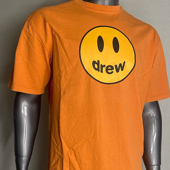 drew house | Shirts | Drew House Orange Smiley Face Tshirt | Poshmark